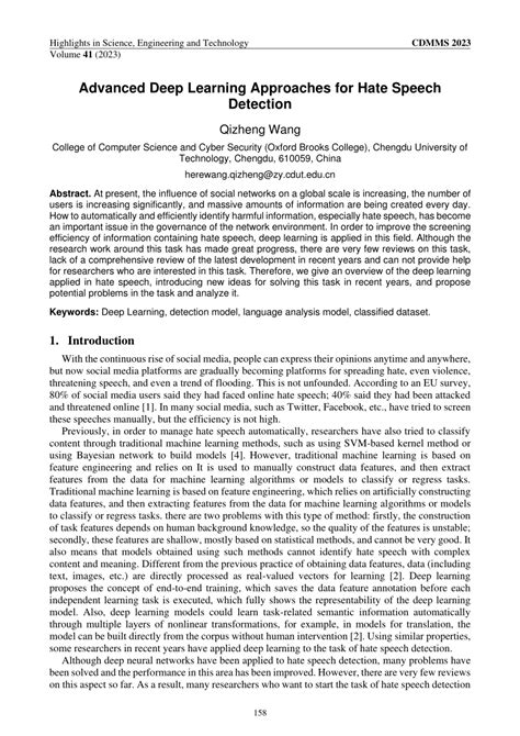 pdf advanced deep learning approaches for hate speech detection