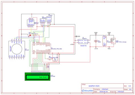 weather clock arduino easyeda open source hardware lab