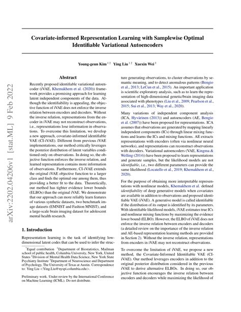 pdf covariate informed representation learning with samplewise optimal identifiable