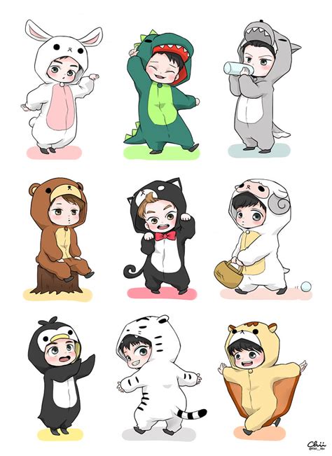 Exo Anime Exo Chibi HD Phone Wallpaper Pxfuel