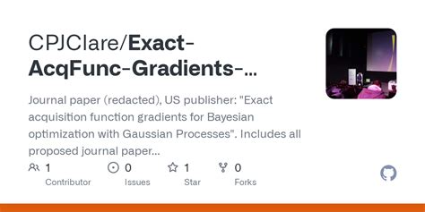 github cpjclare exact acqfunc gradients bayesopt gps journal paper redacted us publisher