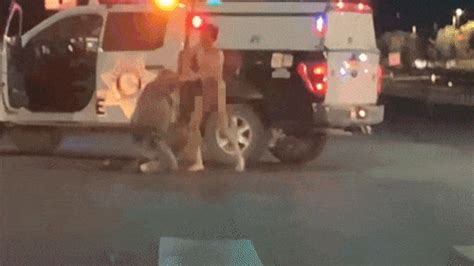 Naked Man Tussles With Las Vegas Cop Before Stealing Crashing Patrol