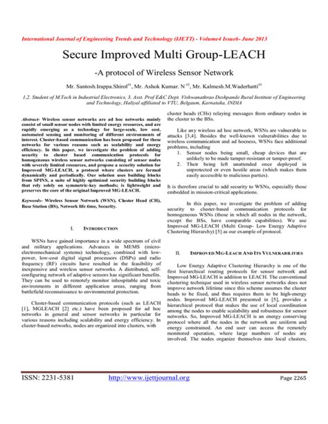 secure improved multi group leach a protocol of wireless sensor network