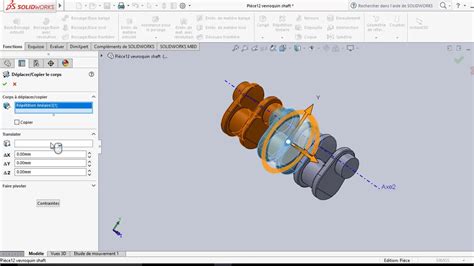 Solidworks 16 Faire Pivoter Une Partie De L Assemblage SHAFT Part2