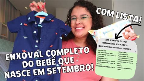 ENXOVAL COMPLETO DO BEBÊ 0 3M HIGIENE ROUPAS E QUANTIDADES LISTA