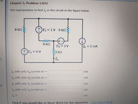 Solved Use Superposition To Find Io In The Circuit In The Chegg