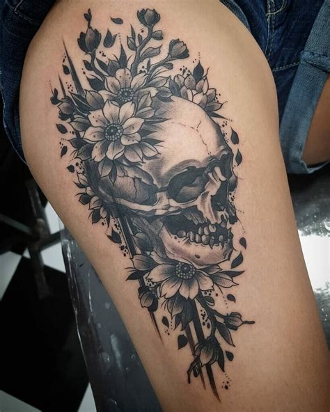 Best Skull Flower Tattoo Ideas That Will Blow Your Mind