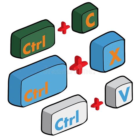 Ctrl C Ctrl V Ctrl X Keyboard Buttons Copy And Paste And Cut Key