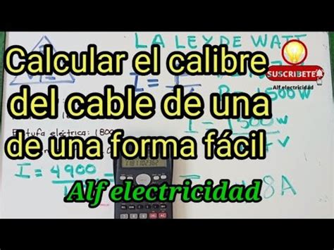 Como calcular el calibre del cable para una instalación eléctrica YouTube
