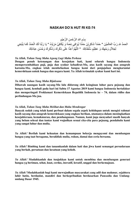 Teks Doa Upacara Newstempo