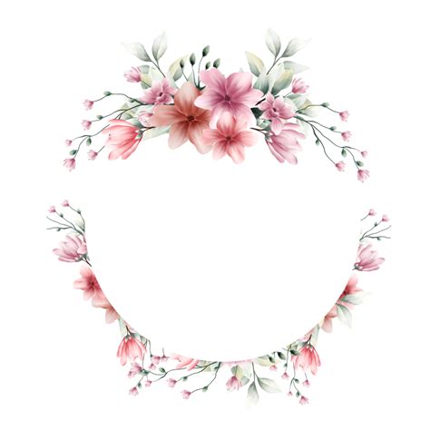 Coronas De Flores De Acuarela Png