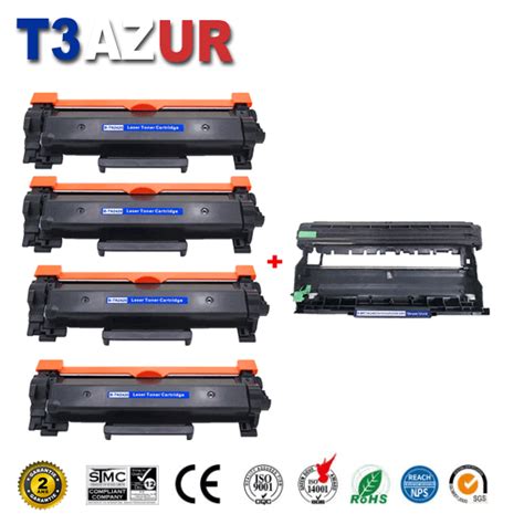 Kit Tambour 4 Toners Compatibles Brother TN2420 TN 2420 DR2400