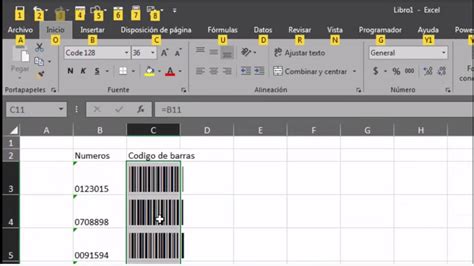Codigo De Barras En Excel