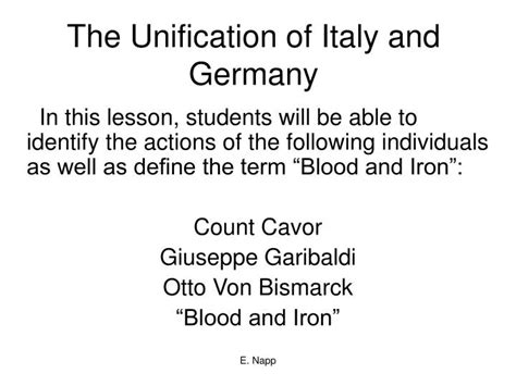PPT The Unification Of Italy And Germany PowerPoint Presentation