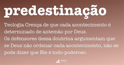Predestinação Dicio Dicionário Online de Português