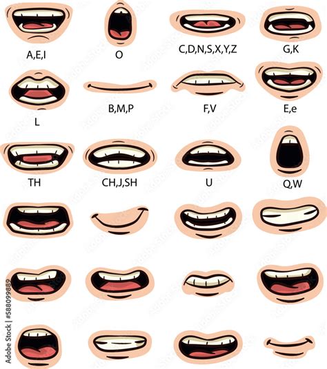 Lip Sync Character Mouth Animation Mouth Animation Set Lip Sync
