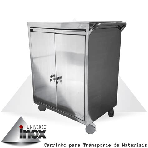 Carrinho de Transporte de Materiais em Aço Inox