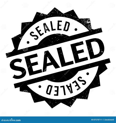 Sealed Rubber Stamp Stock Vector Illustration Of Airtight 87578711