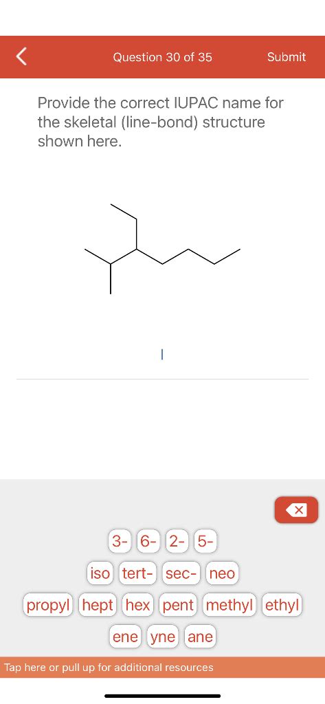 Solved Provide The Correct IUPAC Name For The Skeletal Chegg