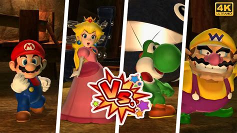 Mario Party 9 ⁴ᴷ Mario vs Yoshi vs Peach vs Wario Magma Mine YouTube