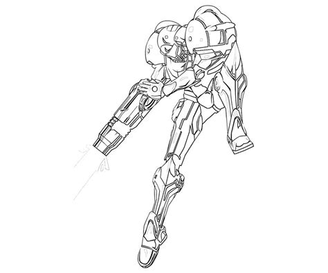 Super Smash Bros Coloring Pages Samus Coloring Pages