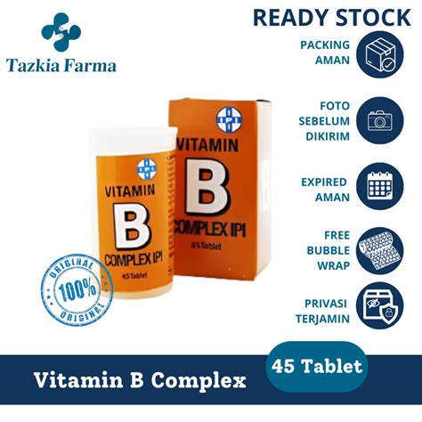 Jual Vitamin B Complex Tablet Botol Shopee Indonesia