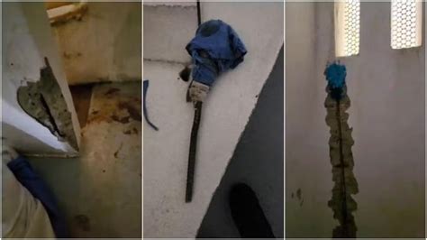 Fugitivos da penitenciária de Mossoró tiraram barras de ferro da parede