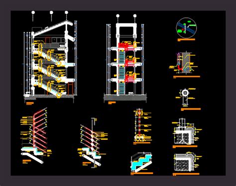Detalle De Escalera En Autocad Librer A Cad