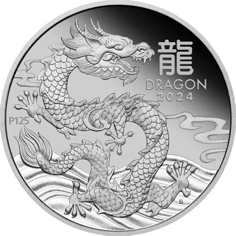 1 Unze Platin Lunar III Drache 2024 PP Auflage 188 Polierte Platte