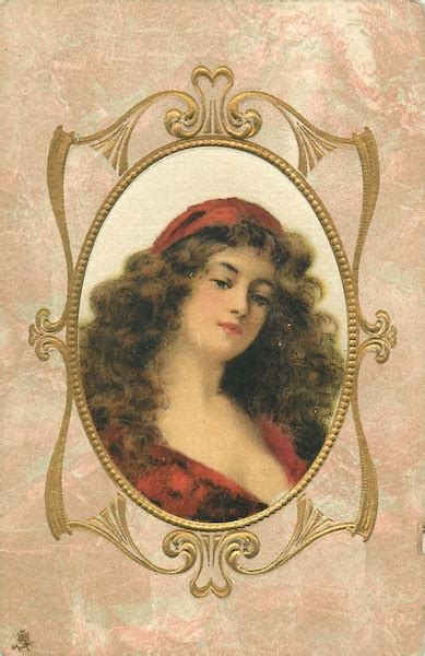 Head Of Beauty Beatrice Faces Partly Right Looks Down Front Long