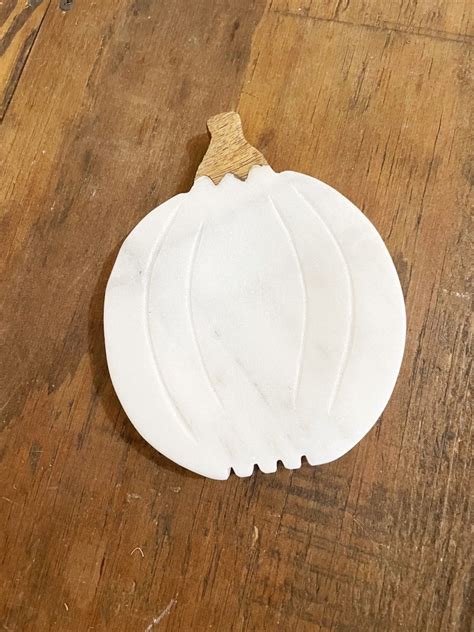 Marble Pumpkin Spoon Rest Olde Farm Creek