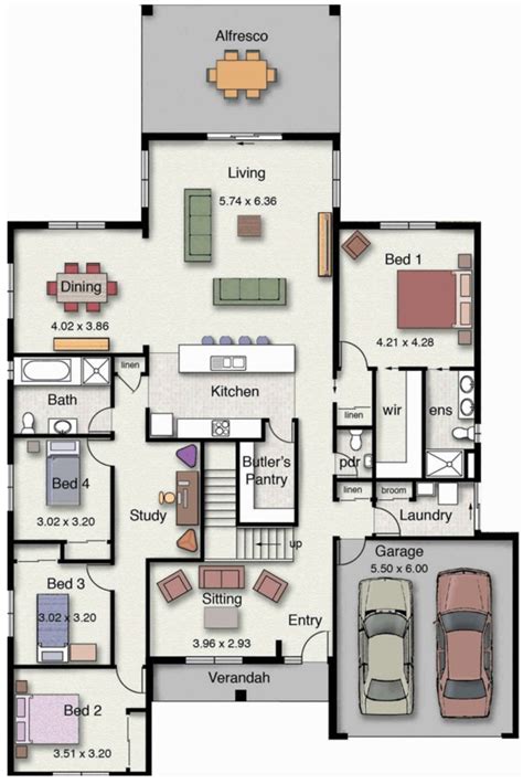 Planos Casas De Dormitorios Riset