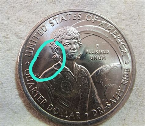 P Dr Sally Ride Quarter Major Error Ghost Comet Quarter Tail Ebay