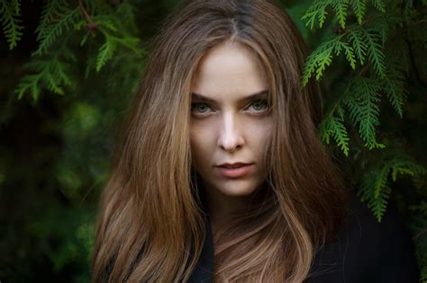 Face Forest Women Model Portrait Long Hair Photography Green