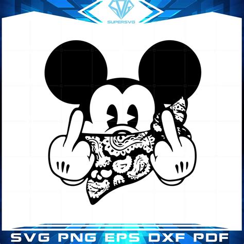 Mickey Mouse Middle Finger Svg Middle Finger Svg For Cricut Cartoon
