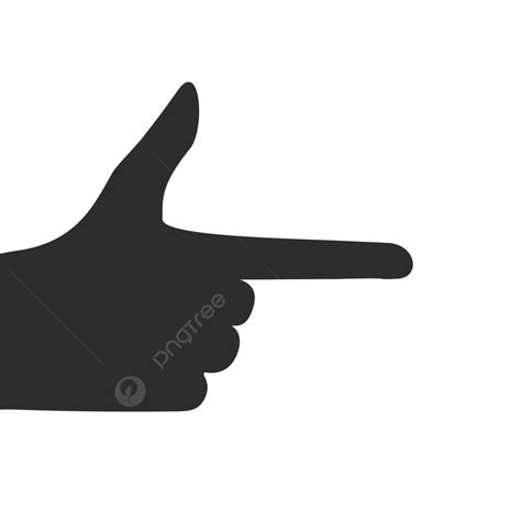 Pointing Finger Hand Silhouette PNG Free Hand Pointing Finger Sign