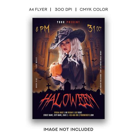 Folheto De Festa De Halloween PSD Premium