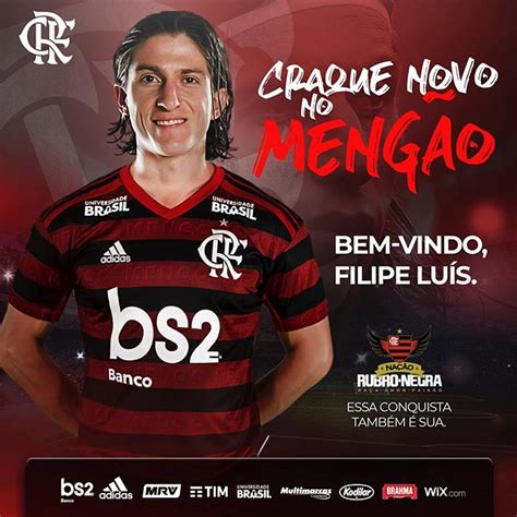É oficial O lateral esquerdo Filipe Luís é o novo reforço do Mengão