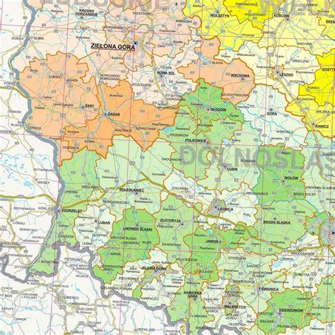 Polska Mapa Cienna Administracyjno Drogowa X Cm
