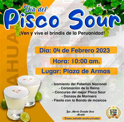 Invitación al público en general para El Día del Pisco Sour
