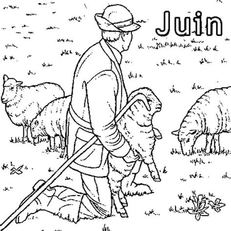 Coloriage Mois de Juin télécharger et imprimer gratuit sur