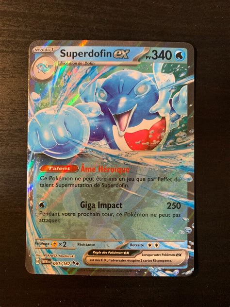 Carte Pokémon Superdofin EX 061 167 TWM Mascarade Crépusculaire FR NEUF