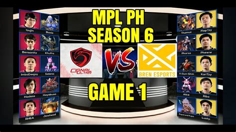 BREN ESPORTS VS CIGNAL ULTRA L MPL PH SEASON 6 L REGULAR SEASON L WEEK