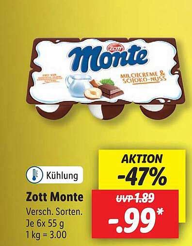 Zott Monte Angebot Bei Lidl 1Prospekte De