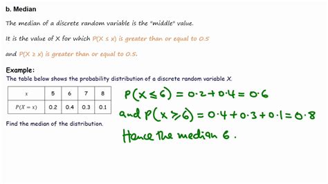 median of a discrete random variable part 1 youtube