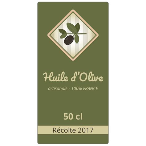 Autocollant Personnalis Bouteille Huile D Olive Impression En Ligne