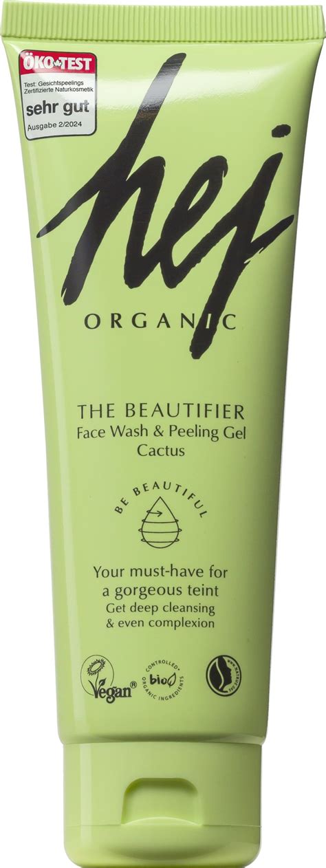HEJ ORGANIC The Beautifier Face Wash Peeling Gel Cactus 125 Ml