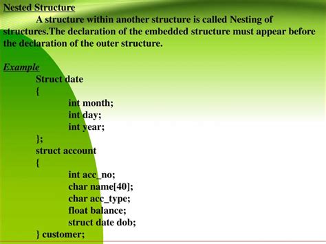 Structures In C PowerPoint Slides LearnPick India