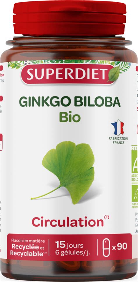 Ginkgo Biloba Bio Circulation gélules Superdiet