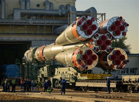 Soyuz Rocket Rolls To The Pad Before Astronaut Launch Photos Space